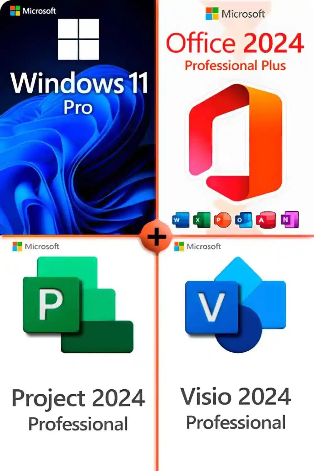 Windows 11 Pro + Office 2024 Pro + Visio + Project pas Cher | Officiel ...